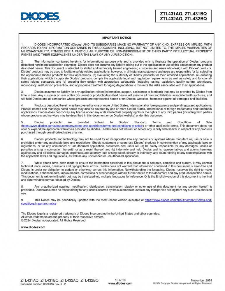 ZTL431AQFTA datasheet page 10