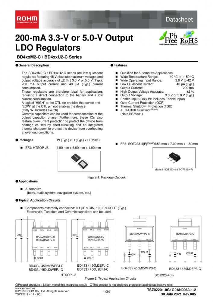 BD433M2WEFJ-CE2 datasheet page 1