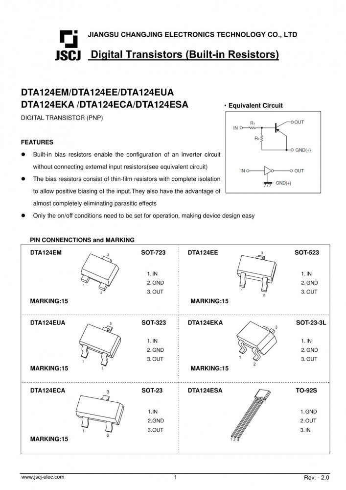 DTA124ECA datasheet page 1