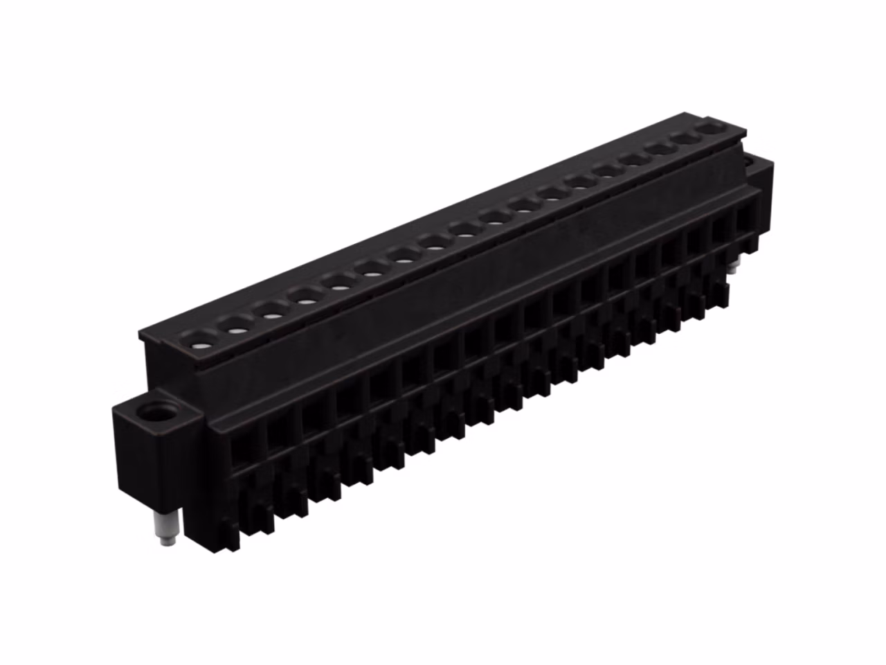 3.81mm Pitch Eurostyle Vertical Plug, with Retention Screws, Front Wire Entry, Gold (Au) Plated, Black, 18 Circuits for sale
