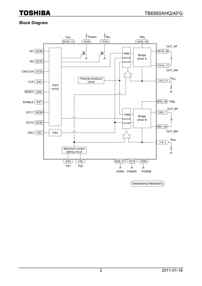 TB6560AHQ datasheet page 2
