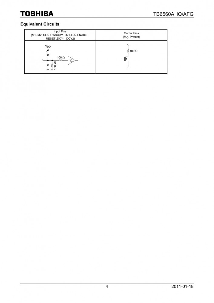 TB6560AHQ datasheet page 4