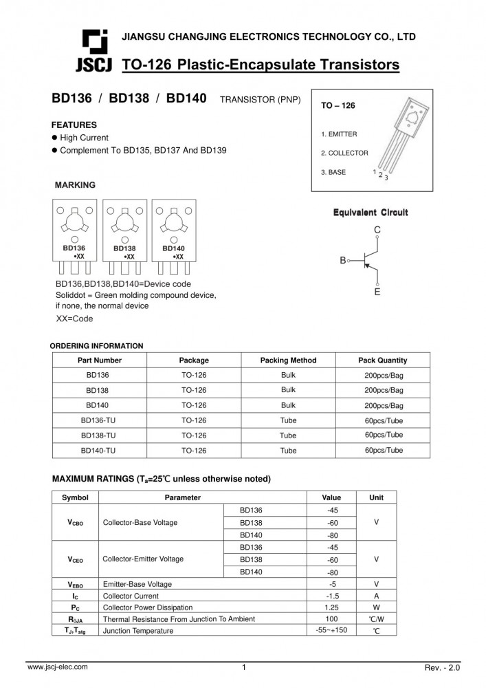 BD140-16 datasheet page 1