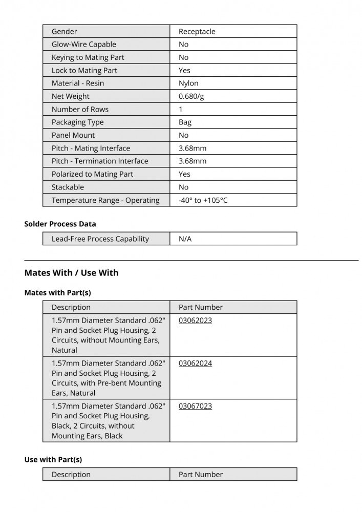 Product specification document page 3