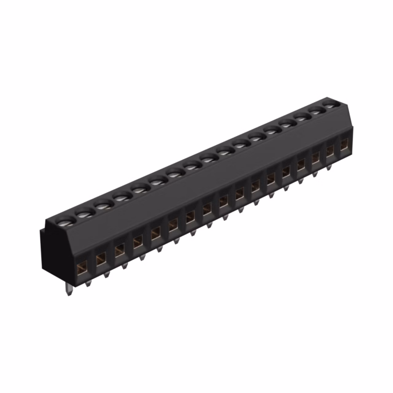 3.50mm Pitch Beau Eurostyle Fixed Mount PCB Terminal Block, 17 Circuits for sale