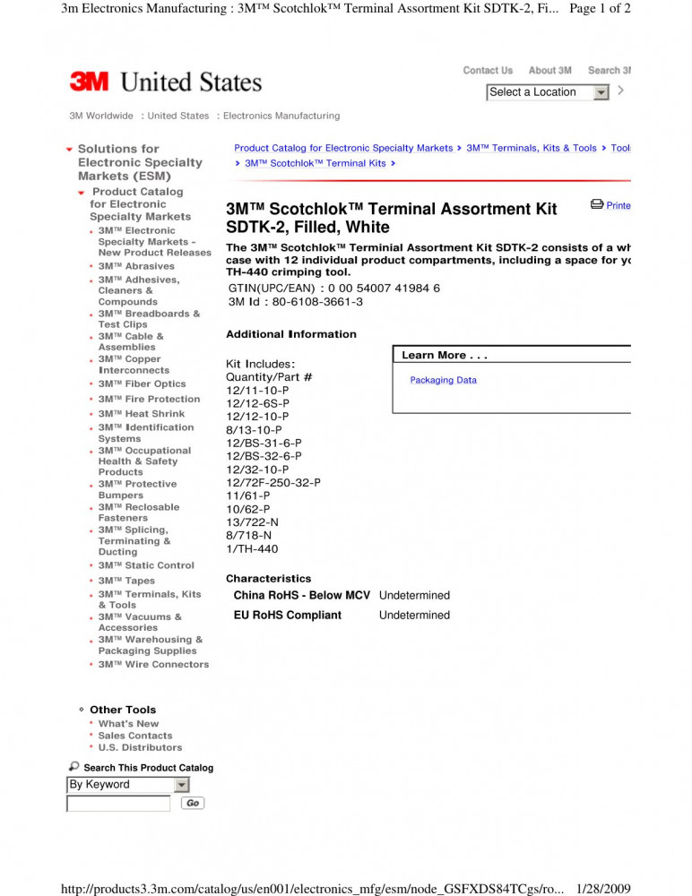 3M SDTK-2 technical document page 1