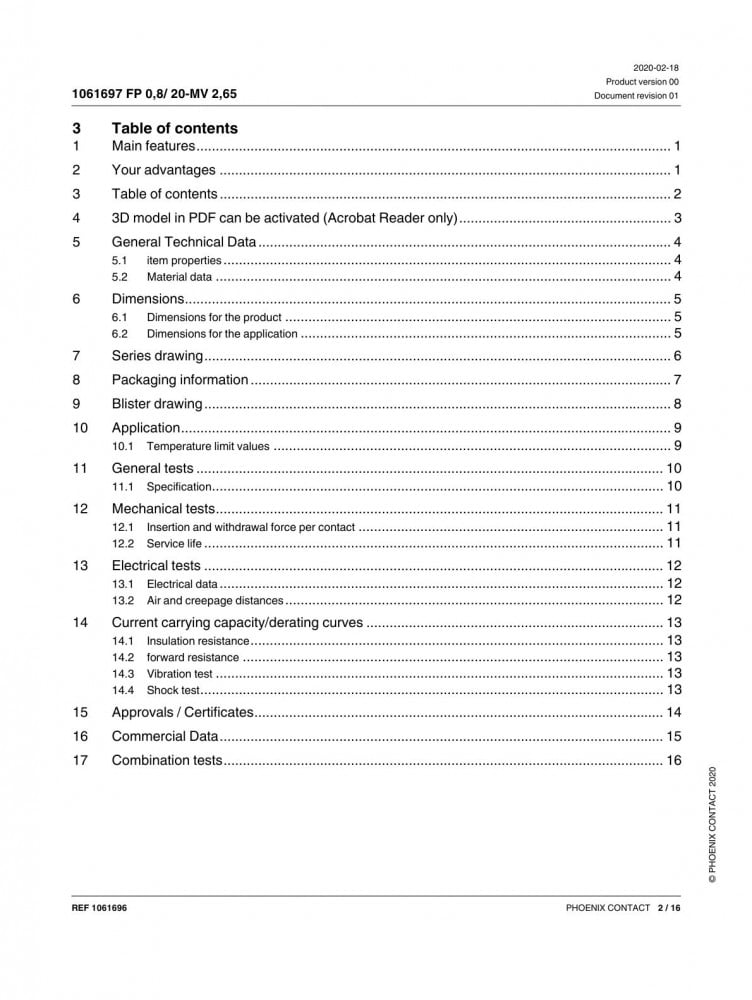 Phoenix Contact 1061697 technical document page 2
