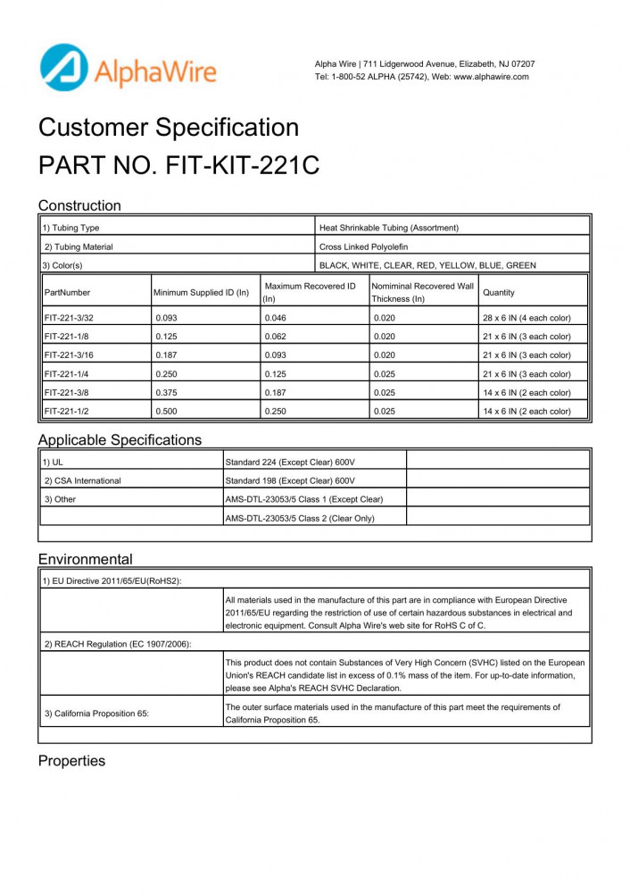 Product document page 1