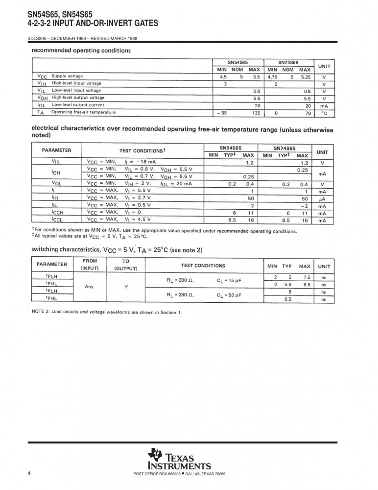 74S65N datasheet page 6