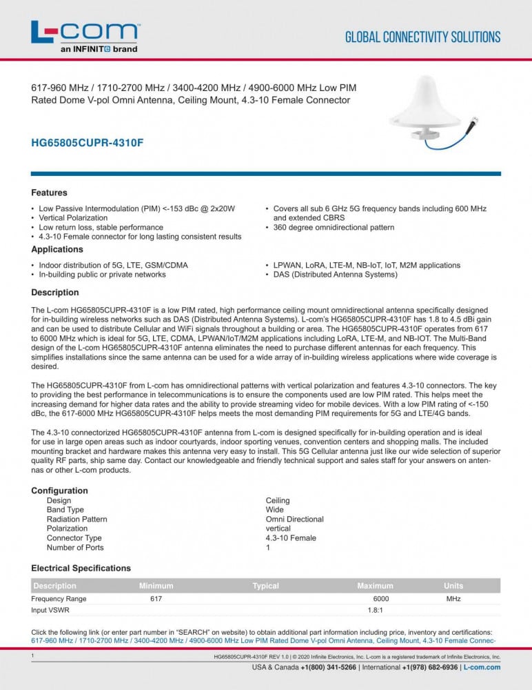 HG65805CUPR-4310F datasheet page 1