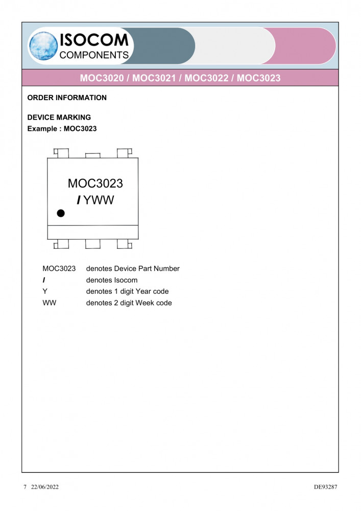 MOC3022 datasheet page 7