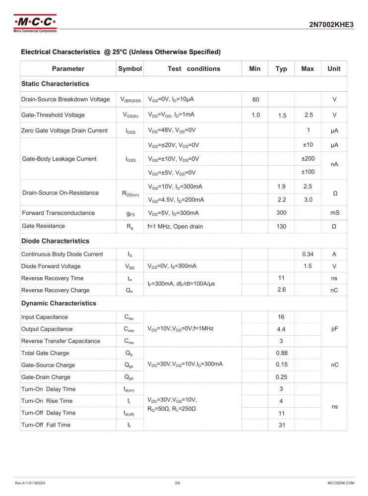 2N7002KHE3-TP datasheet page 2