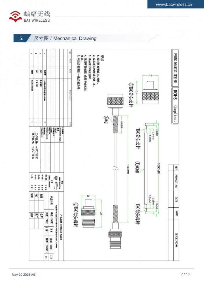 BWTNCJ-TNCK-RG58L1000 datasheet page 7