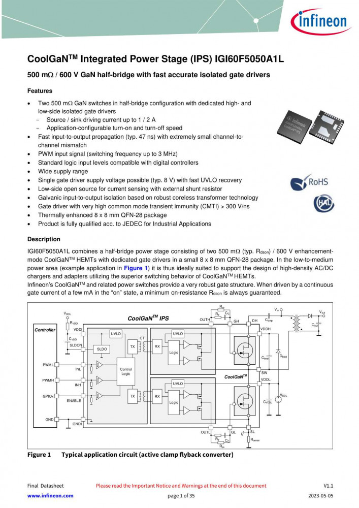 IGI60F5050A1LAUMA1 datasheet page 1