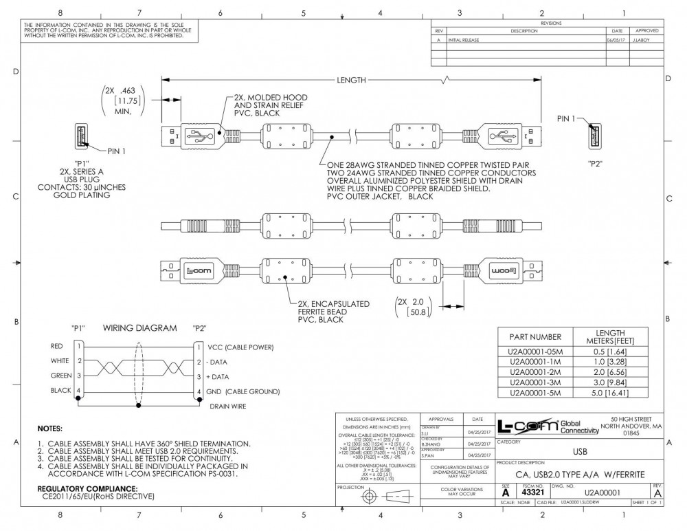 U2A00001-1M technical document page