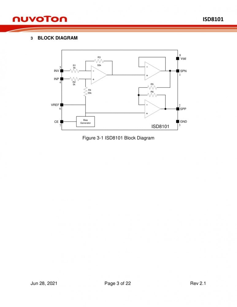 ISD8101 datasheet page 3