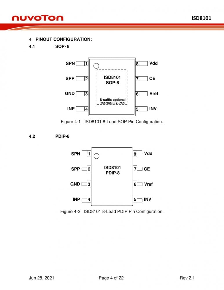ISD8101 datasheet page 4
