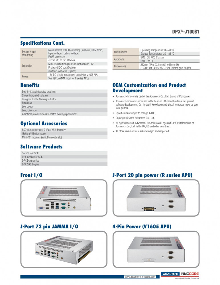 DPX-J100S1 product document page 2