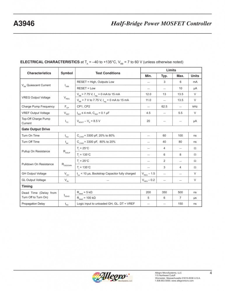 A3946 datasheet page 4