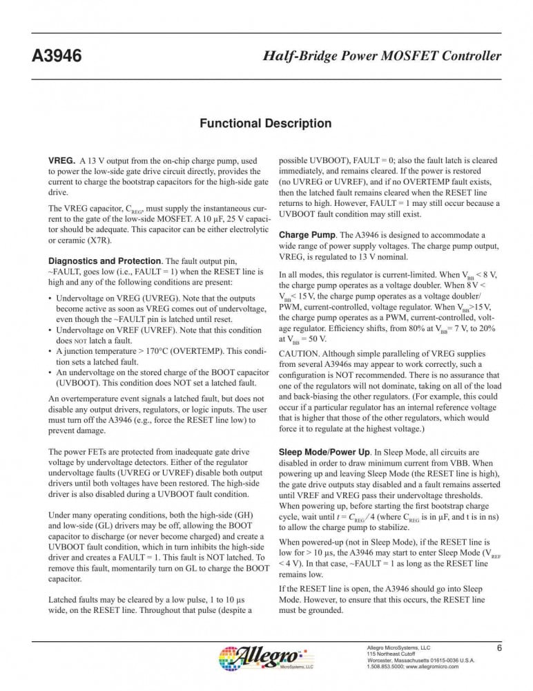 A3946 datasheet page 6