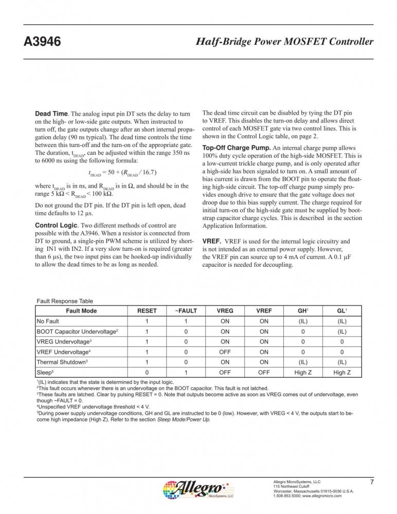 A3946 datasheet page 7
