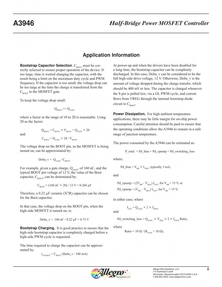 A3946 datasheet page 8
