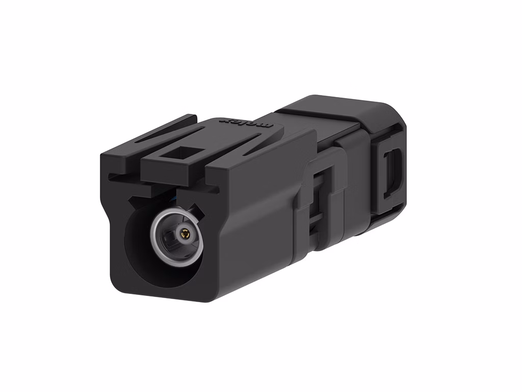 MCX Jack, Straight, PCB Receptacle, Surface Mount, Tri-Metal Plated, 100 Pieces Per Bag, 75 Ohms