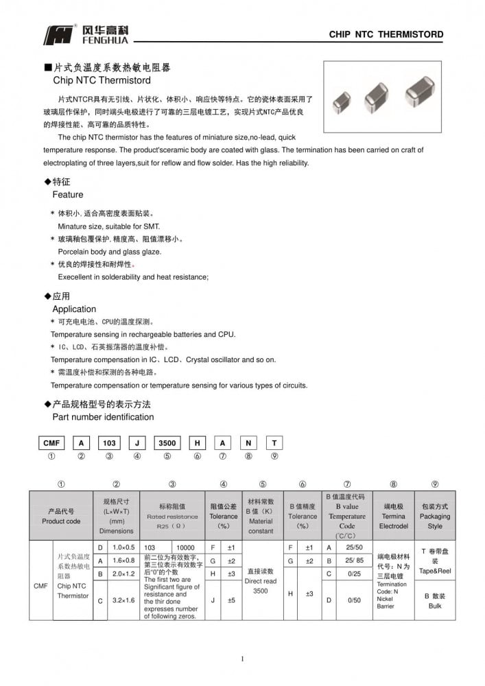 FH CMF series datasheet page 2