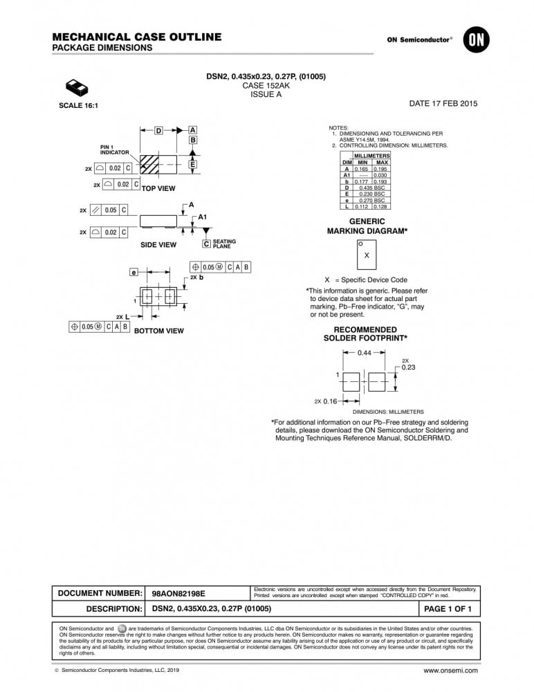 ESD5111PFCT5G technical document page 6