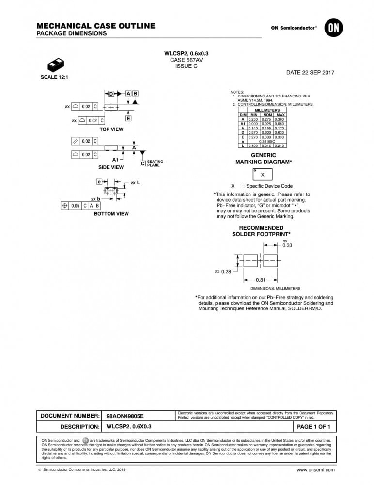 ESD5111PFCT5G technical document page 8