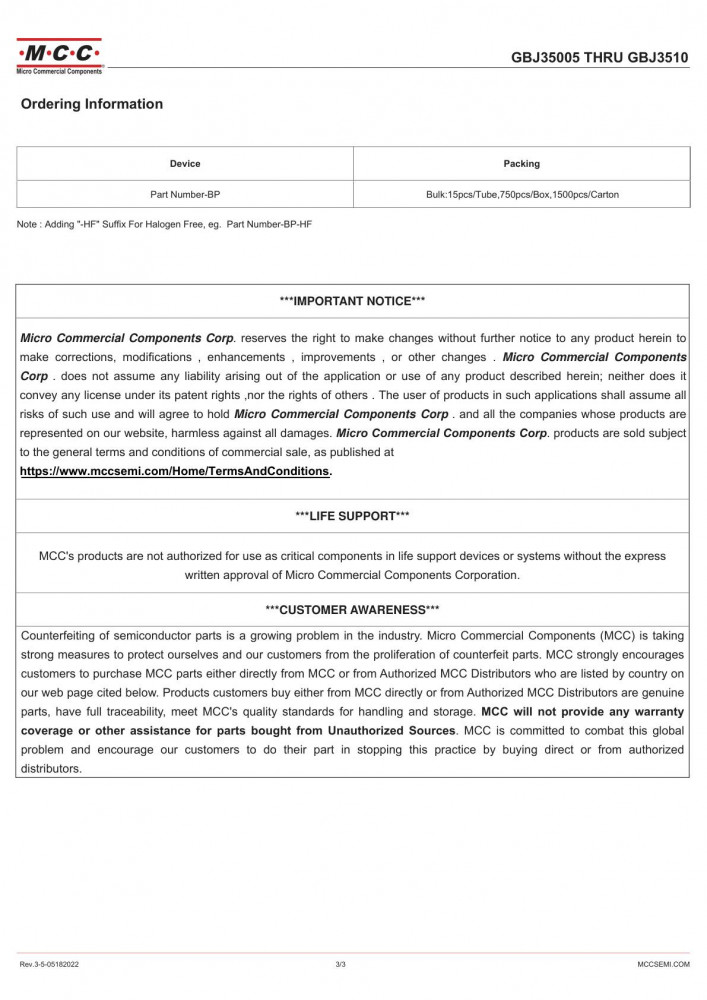 GBJ3501-BP datasheet page 3