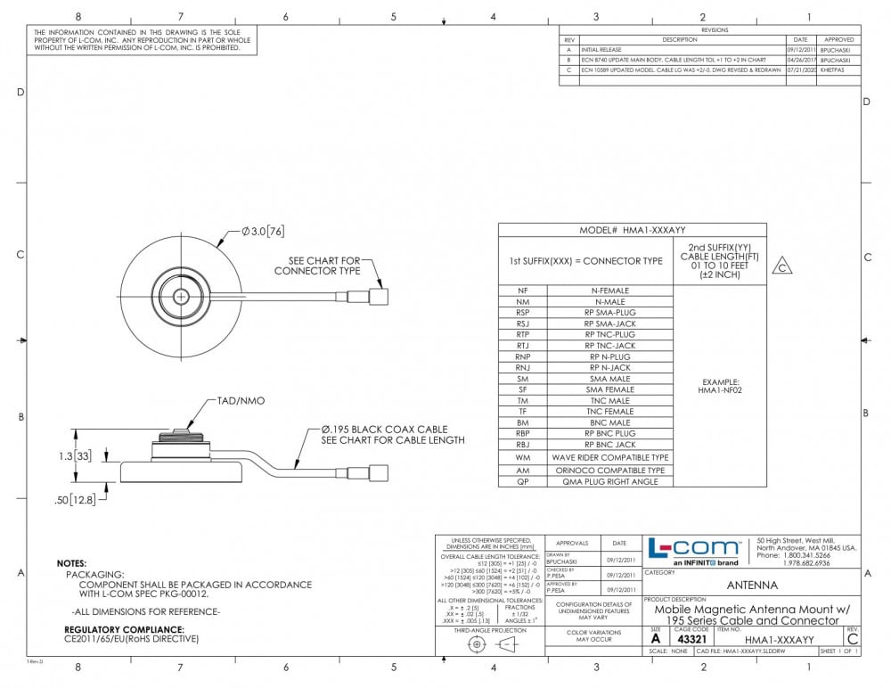 HMA1-NFA10 technical drawing document