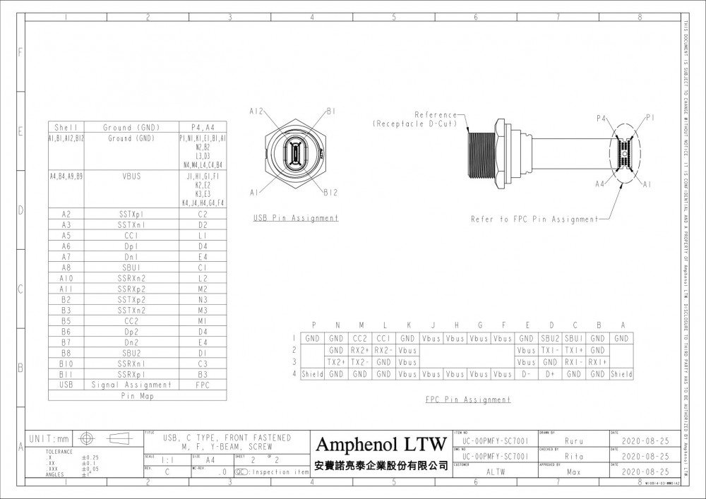 UC-00PMFY-SC7001 technical drawing page 2