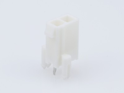 Mini-Fit Jr. Vertical Header, 4.20mm Pitch, Dual Row, 2 Circuits, with Snap-in Plastic Peg PCB Lock, Gold, Natural for sale