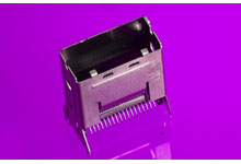 0.80mm Pitch, iPass I/O Surface Mount Receptacle, Vertical, Internal Assembly with Shell, 68 Circuit, 0.76µm Gold (Au), Through Hole Option, Tail Length 1.96mm, Universal Key for sale