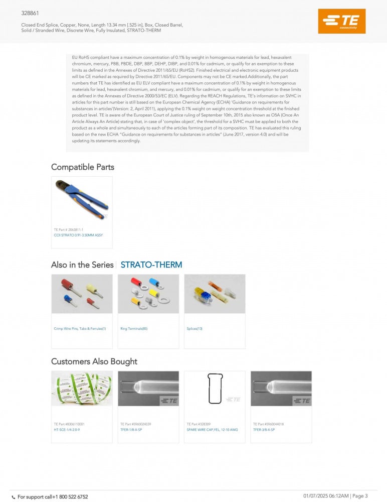 TE Connectivity 328861 technical document page 3