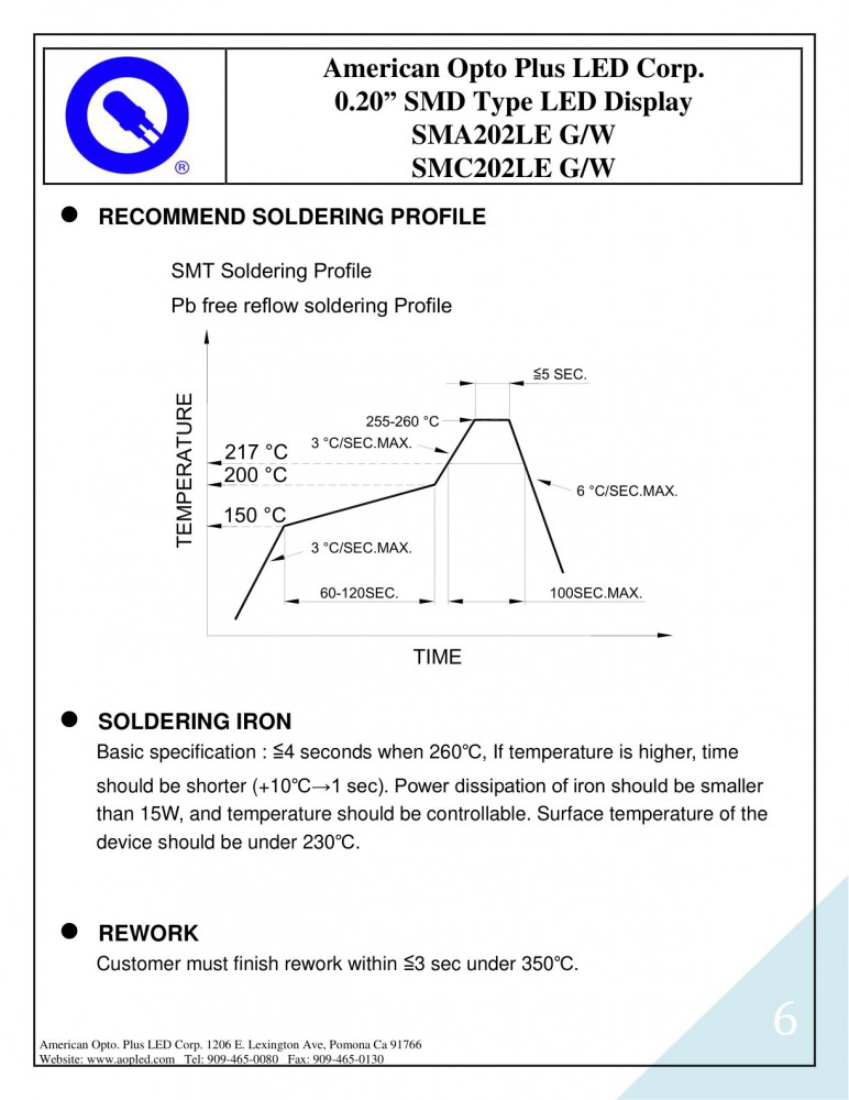SMA202LE datasheet page 6