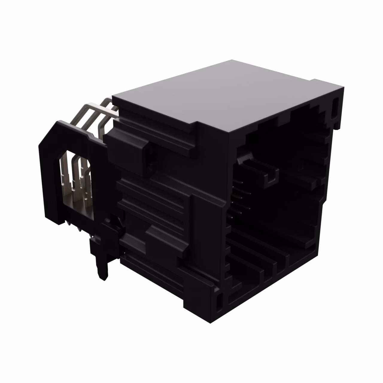stAK50h Right-Angle Hybrid Header, 28 Circuits, Key 1, Dark Gray, Tray for sale
