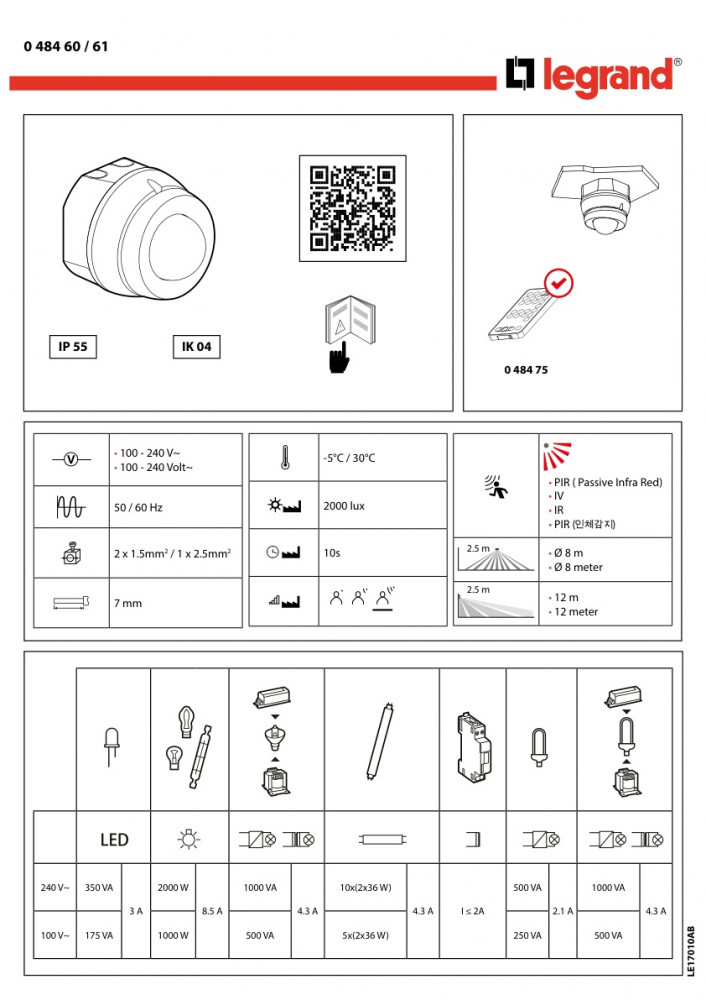 Legrand 048460 technical document page 1