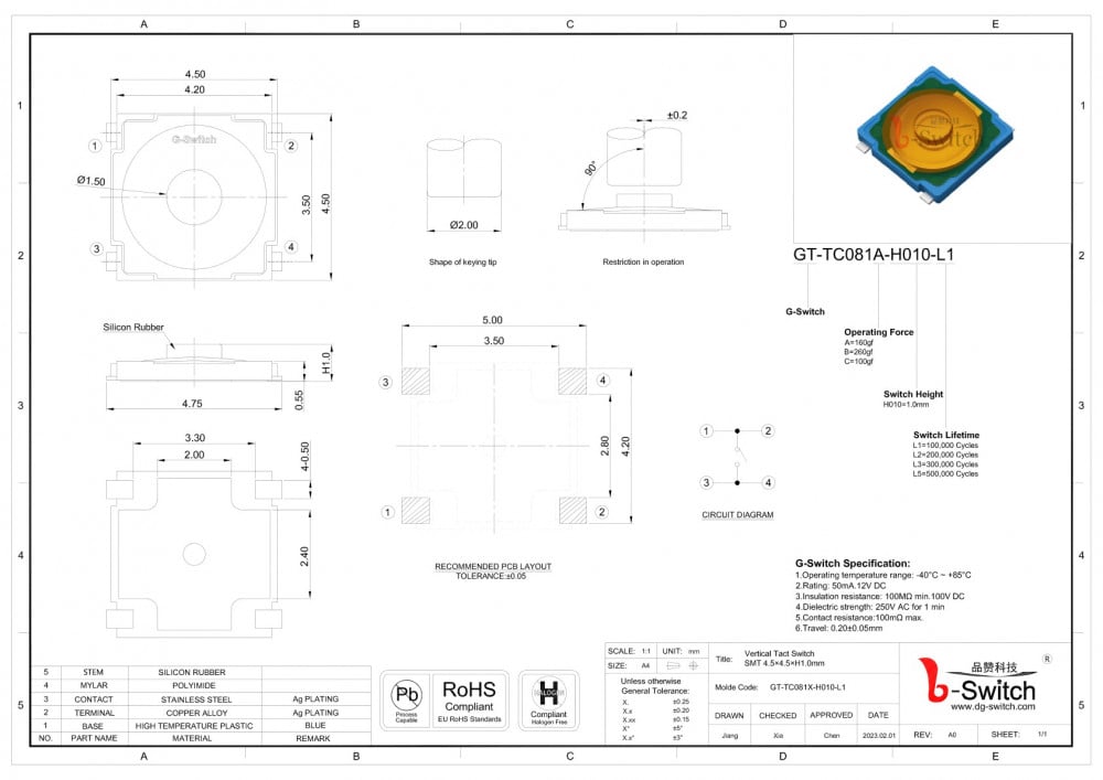 GT-TC081B-H010-L1 technical document