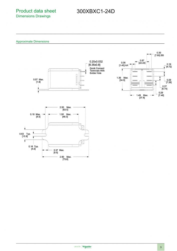 300XBXC124D technical document page 3