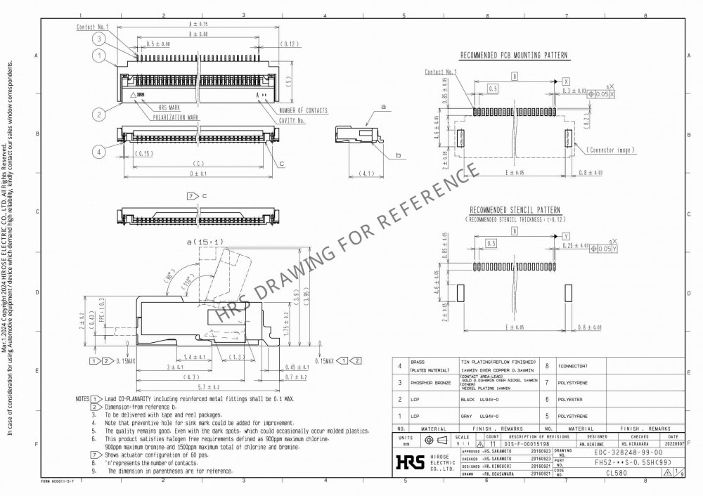 HRS FH52 technical document page 1