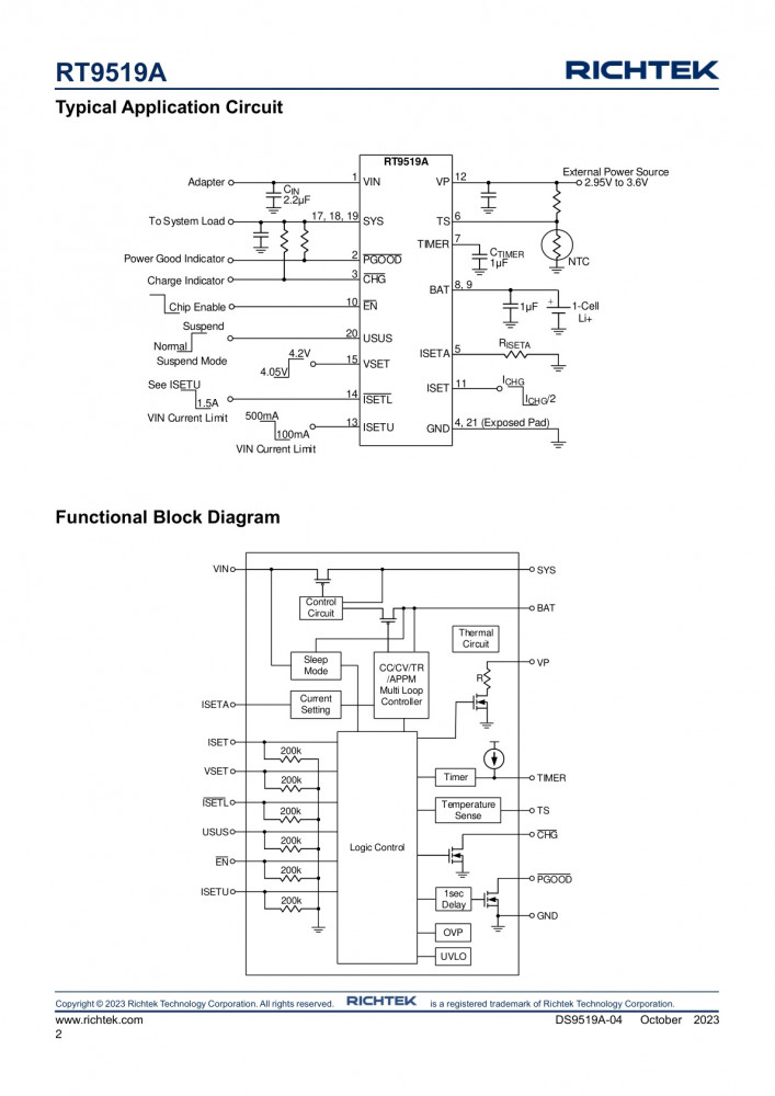 RT9519A datasheet page 2