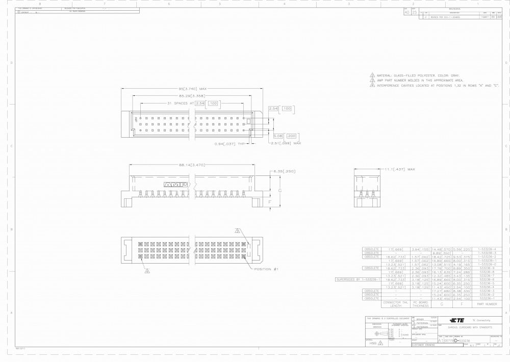 TE Connectivity 533236-8 controlled drawing preview
