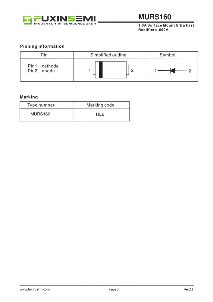 MURS160 datasheet page 3