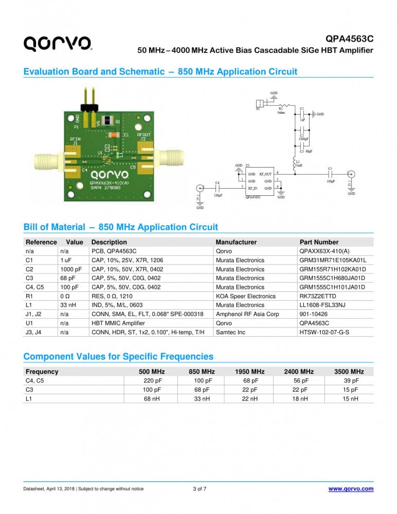 QPA4563C datasheet page 3