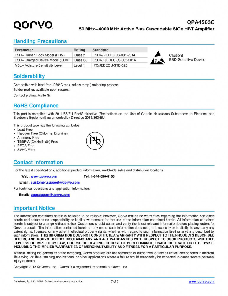 QPA4563C datasheet page 7