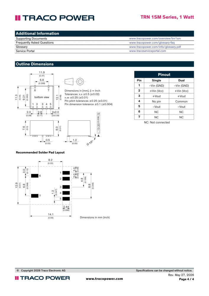 TRN 1SM Series technical document, page 4