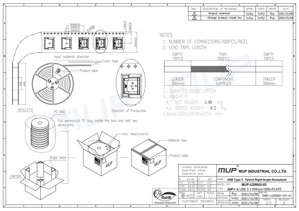 MUP U20002-03 technical drawing page 2