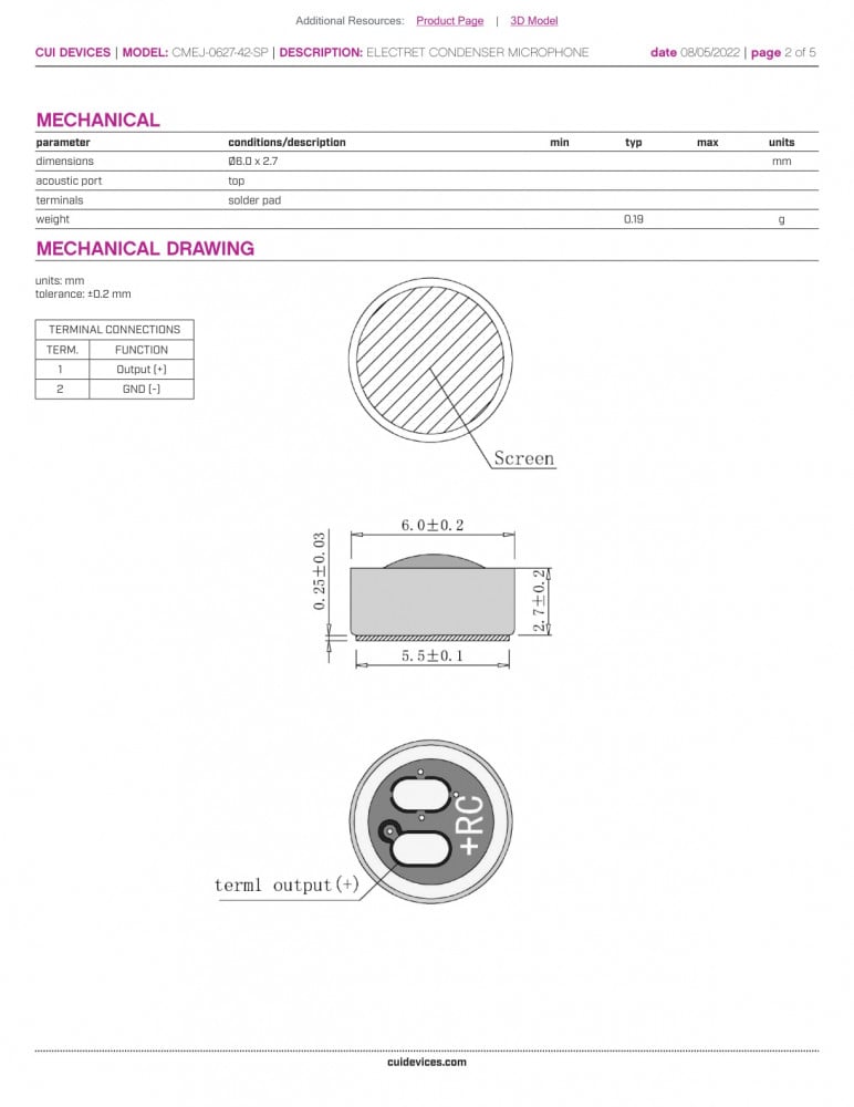 CMEJ-0627-42-SP datasheet page 2
